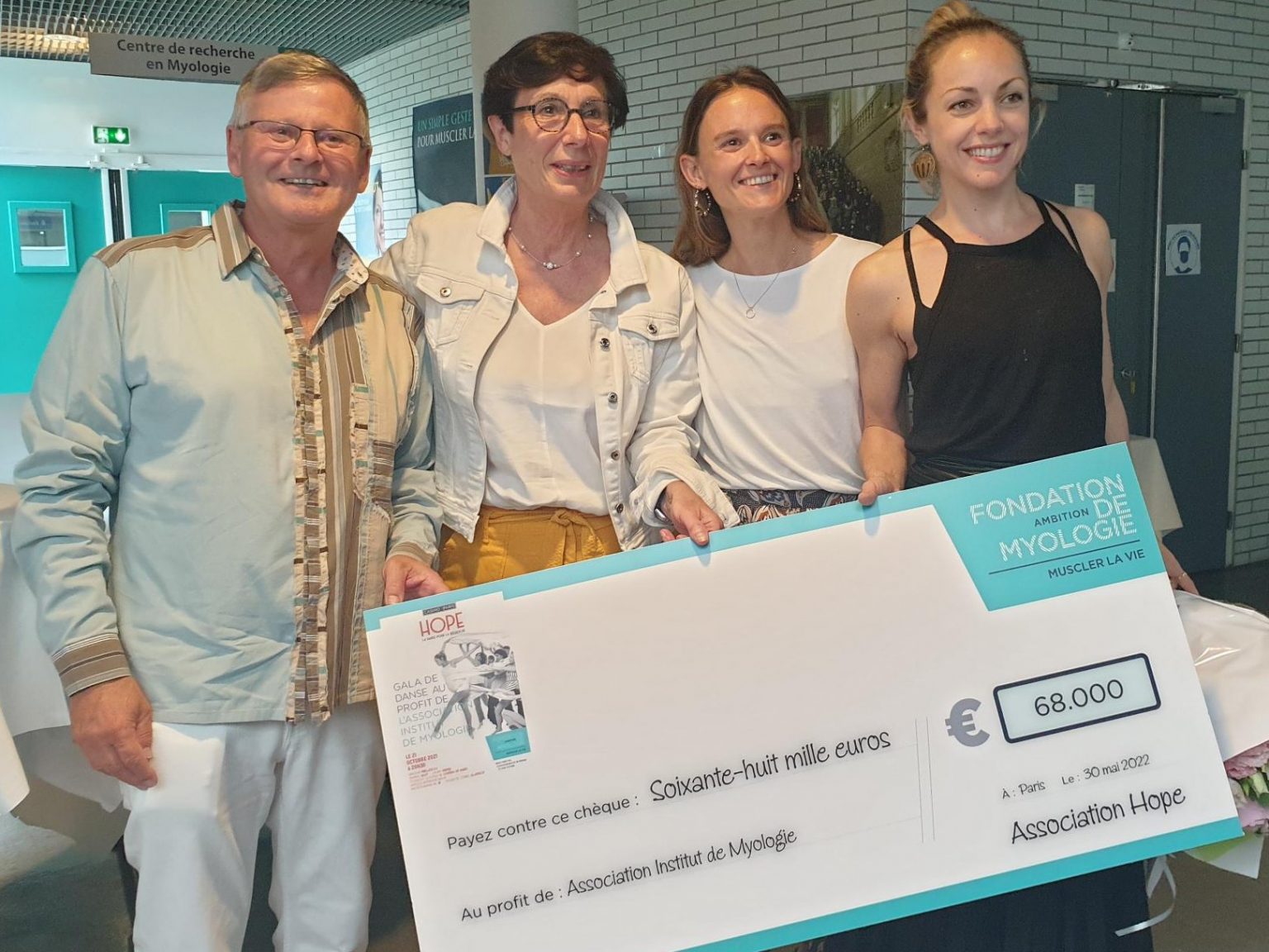 € 68,000 raised through the HOPE dance gala - Institut de Myologie